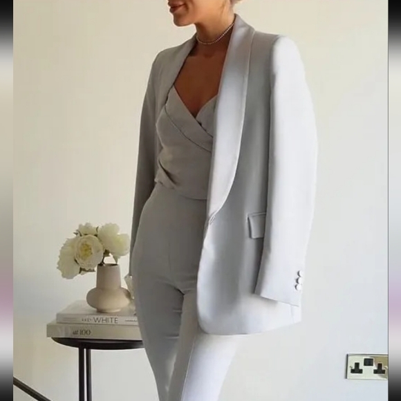 Zara | Jackets & Coats | Nwt Zara Balmain Style Combination Tuxedo ...